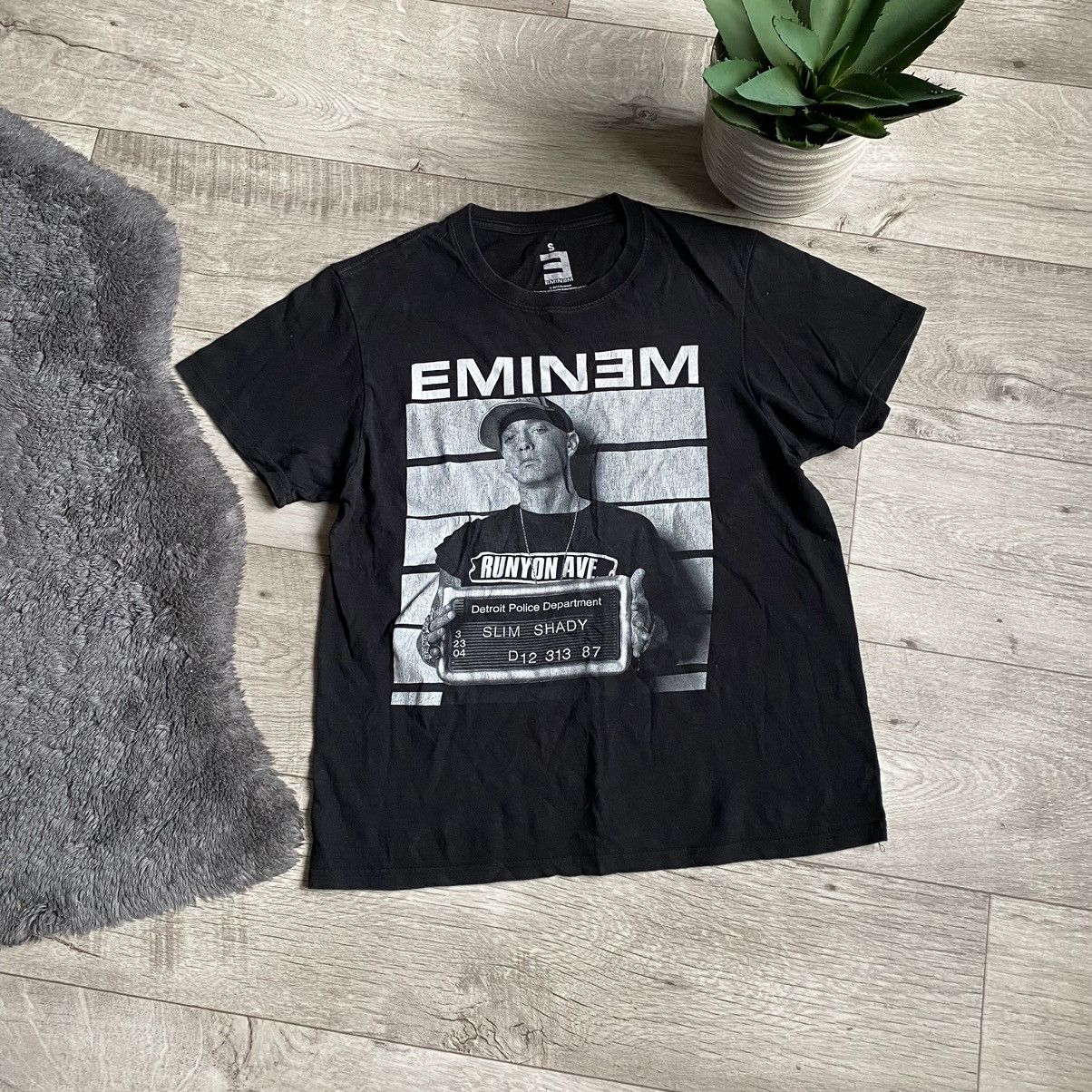 Vintage AMAZING EMINEM SLIM SHADY WANTED DETROIT POLICE T SHIRT | Grailed