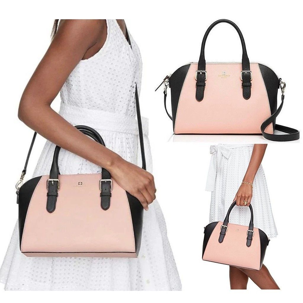 Kate Spade Cove Street Colorblock Pippa Purse in Soft Rosetta & Black ...