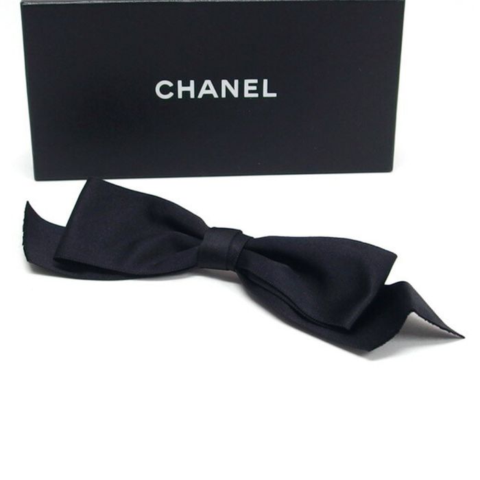 Chanel CHANEL Ribbon Brooch Satin Black [Black] | Grailed