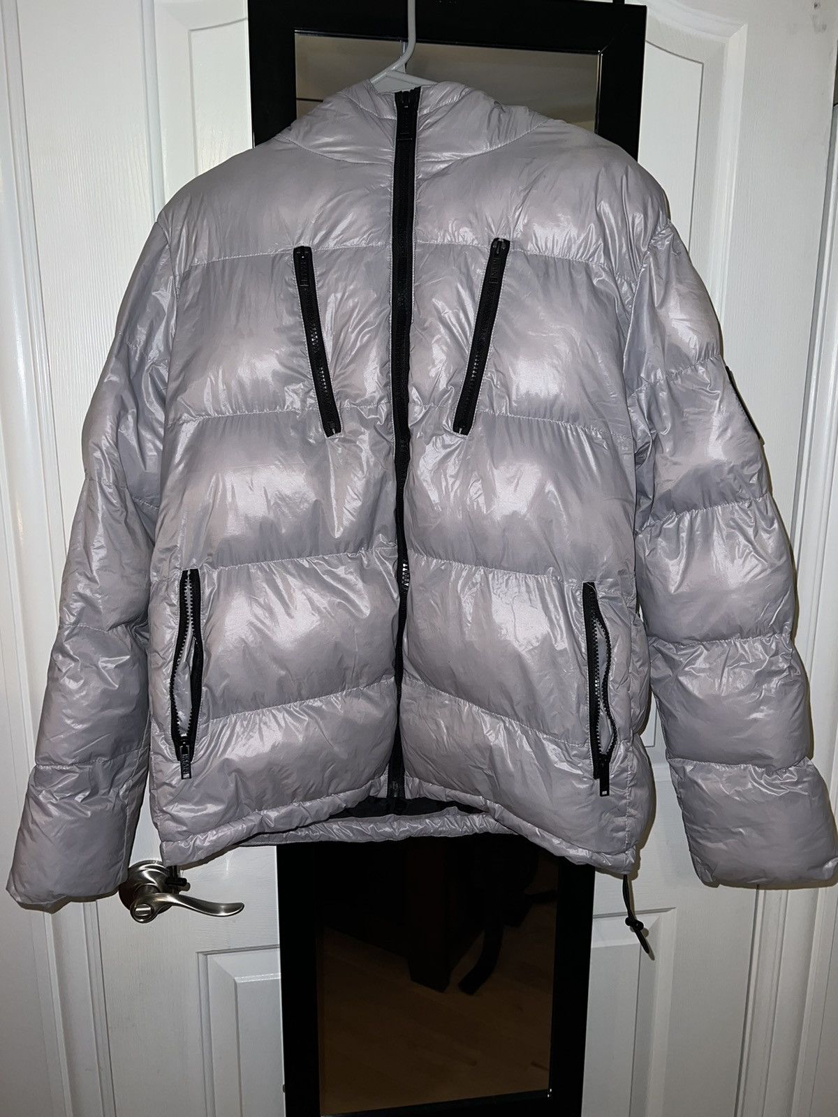 Boohoo × Streetwear High Shine Wet Look Puffer Jacket | Grailed