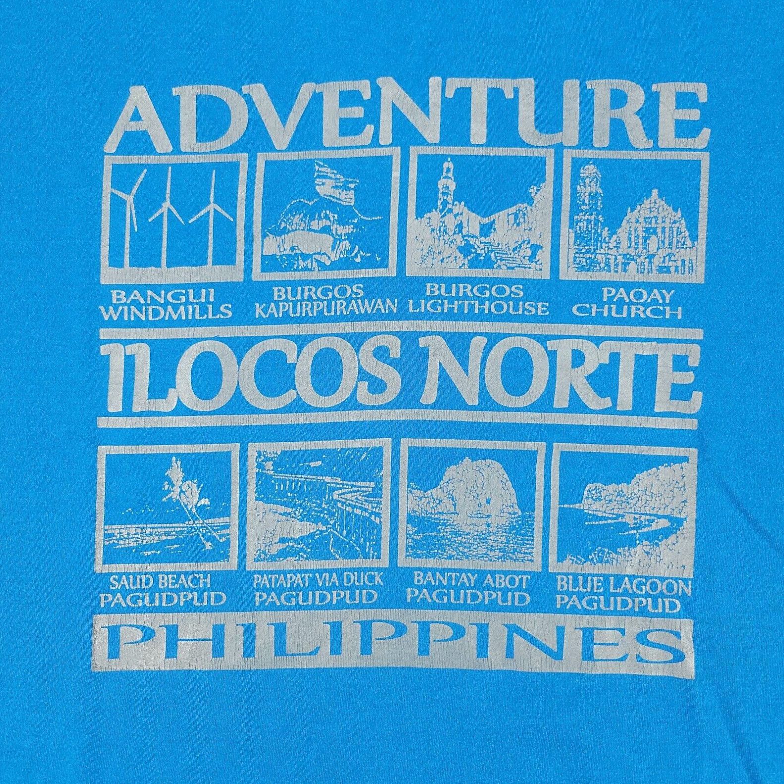 Vintage Philippines Shirt Men's Medium Blue Ilocos Norte Adventure ...