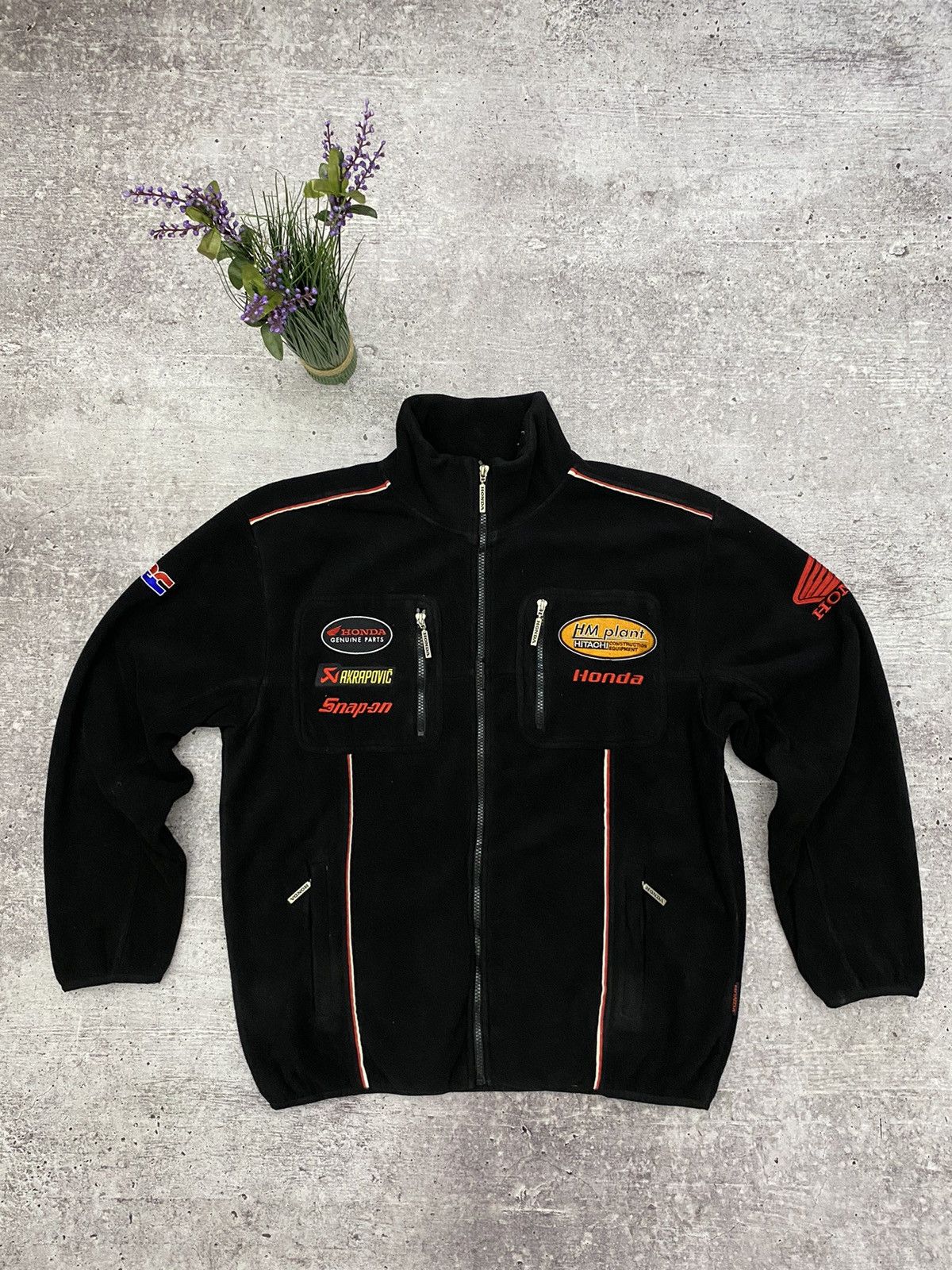 Honda × Racing × Vintage Honda vintage racing fleece jacket | Grailed