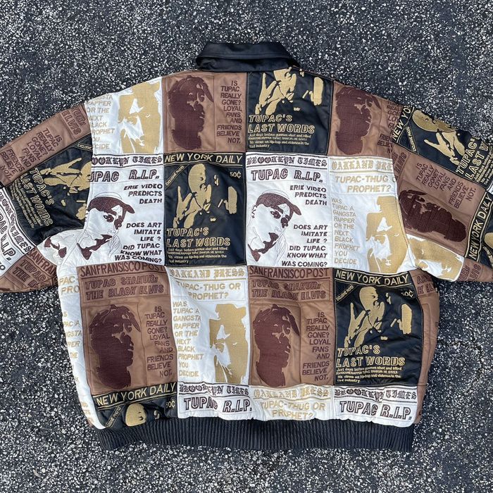 Vintage tupac shakur vintage leather jacket | Grailed