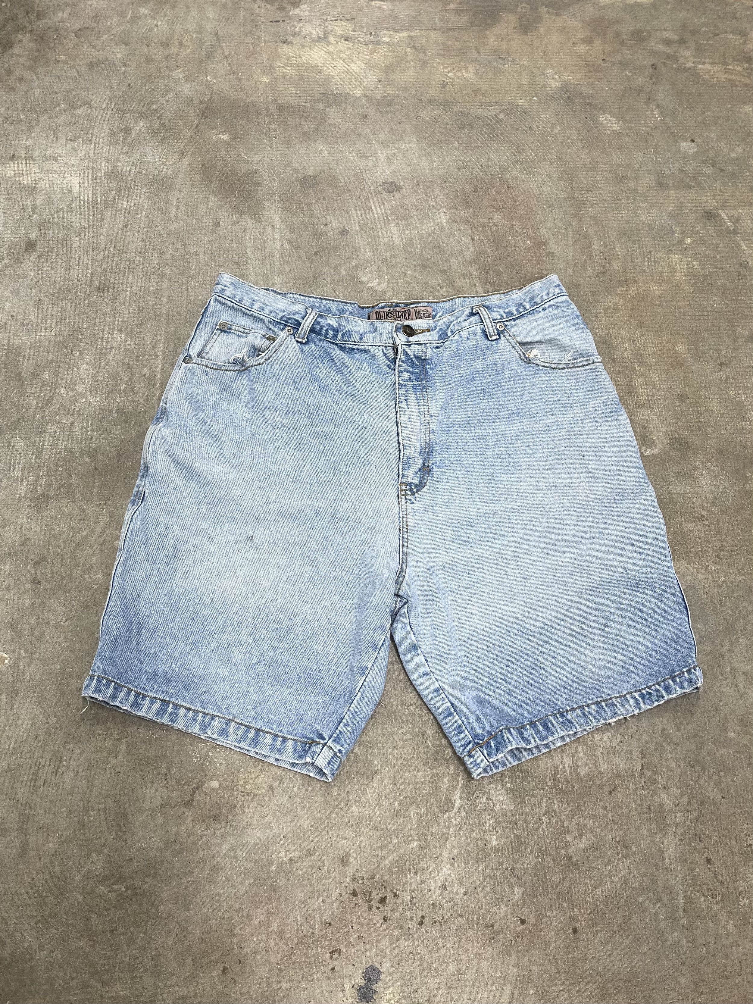 Vintage Vintage 90s Quicksilver Jean Shorts Faded Light Wash Jorts ...