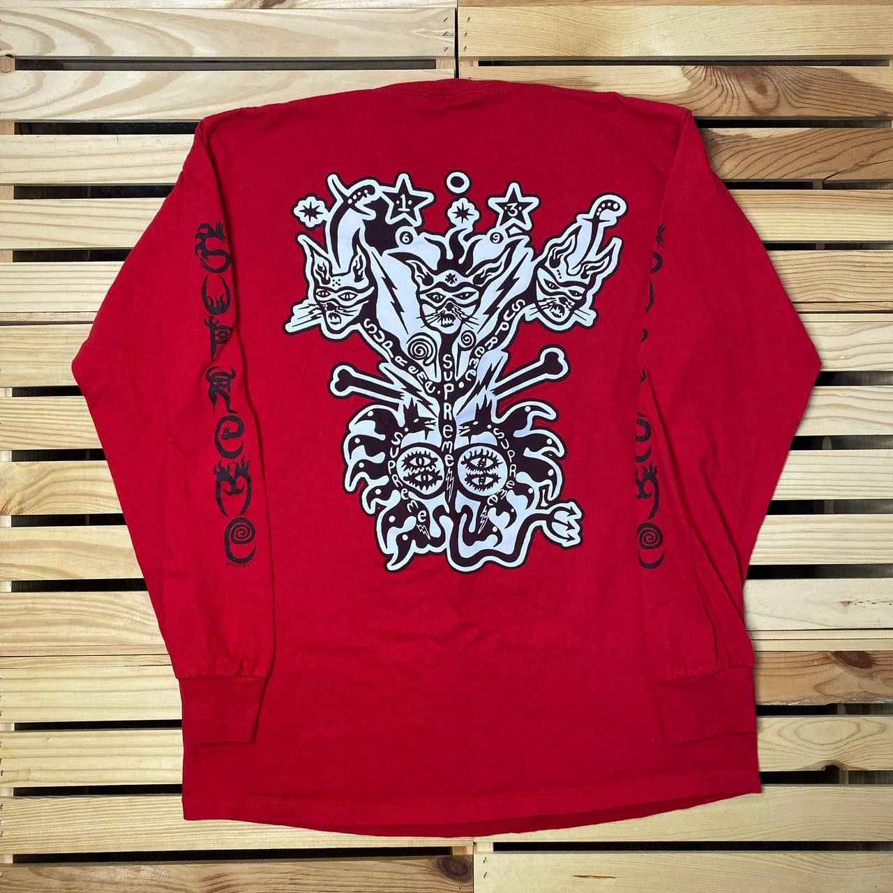 Supreme Supreme x Clayton Patterson Red Skate Tee Size Medium | Grailed