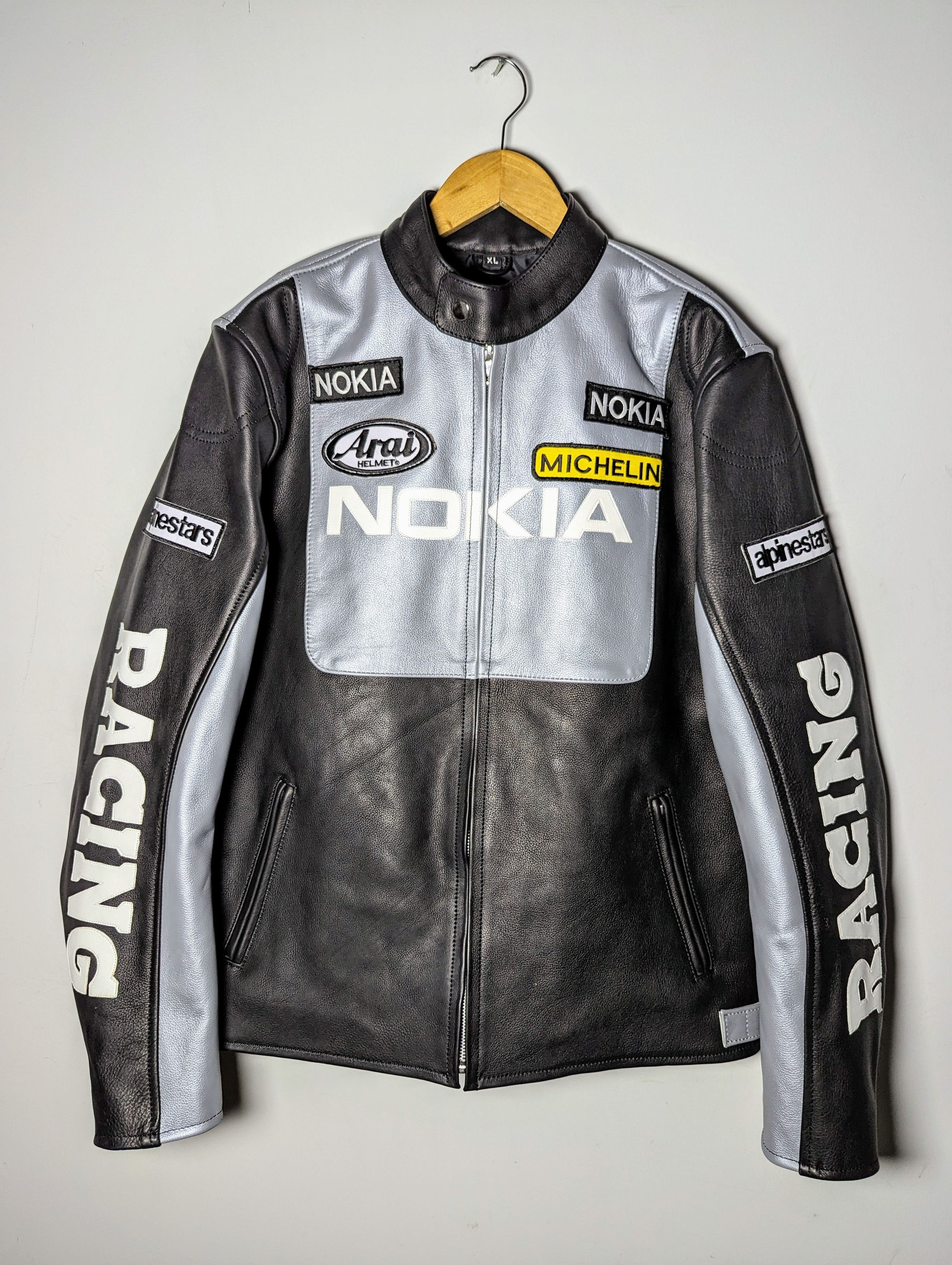 Vintage 💸 Nokia 🔥 VINTAGE RACING LEATHER JACKET Biker | Grailed