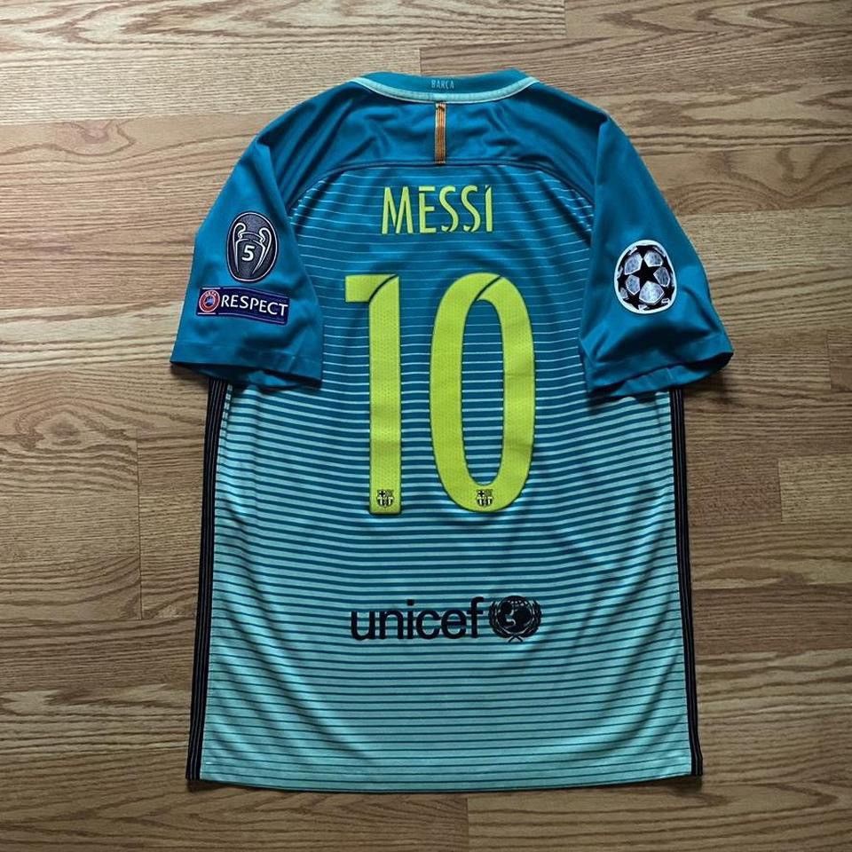 Nike FC Barcelona Messi 2016 17 third Champions League jersey | Grailed