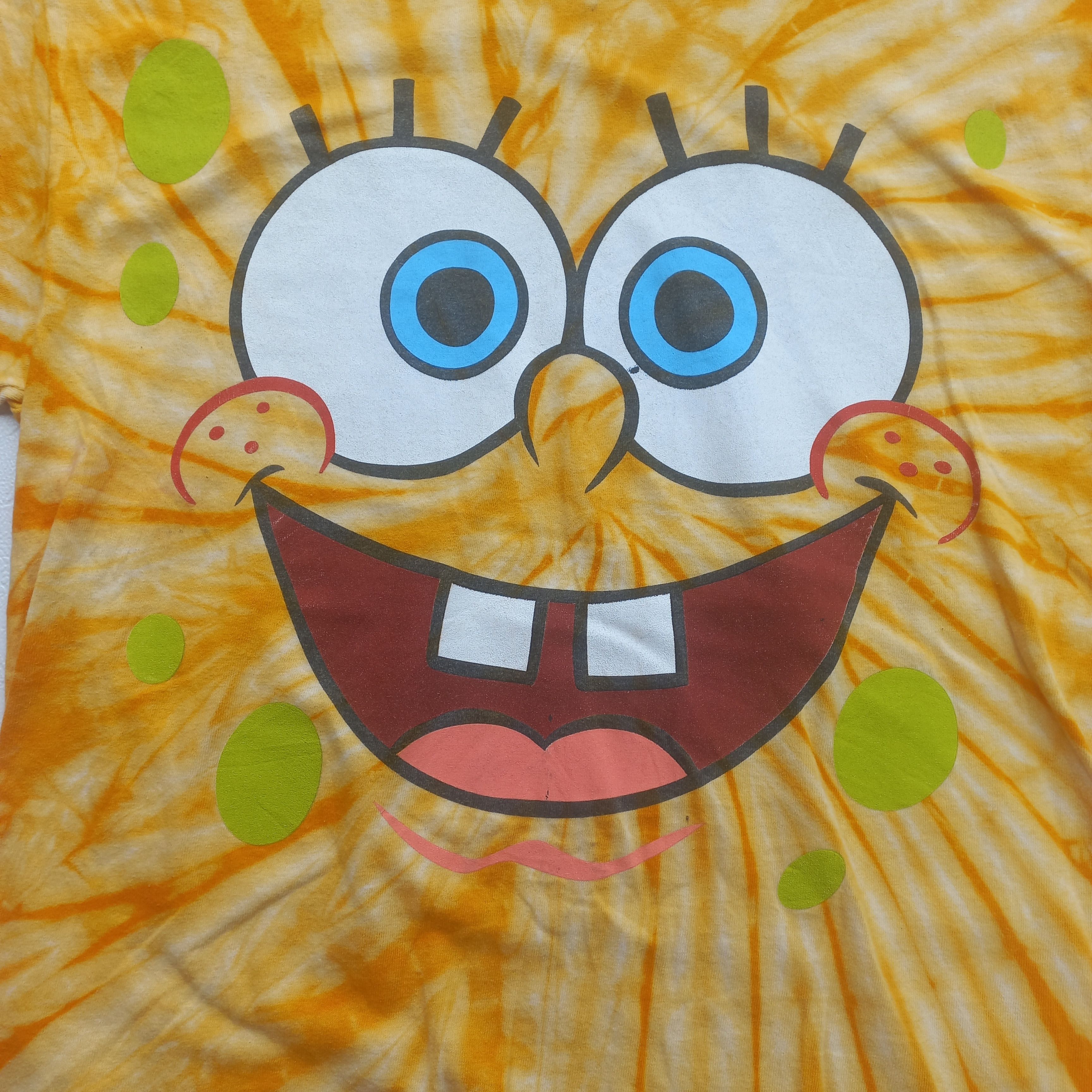 Art × Vintage Spongebob Tie Dye Smile Big Face | Grailed