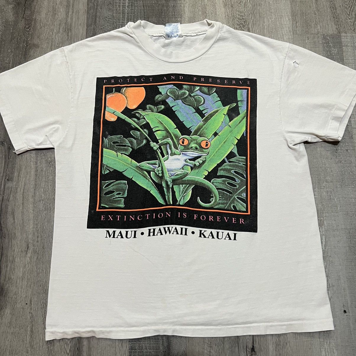 Vintage VTG Hawaii Protect And Preserve Maui Kauai Tree Frog Shirt ...