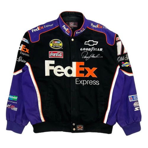JH Design VINTAGE NASCAR DENNY HAMLIN FEDEX RACING JACKET | Grailed