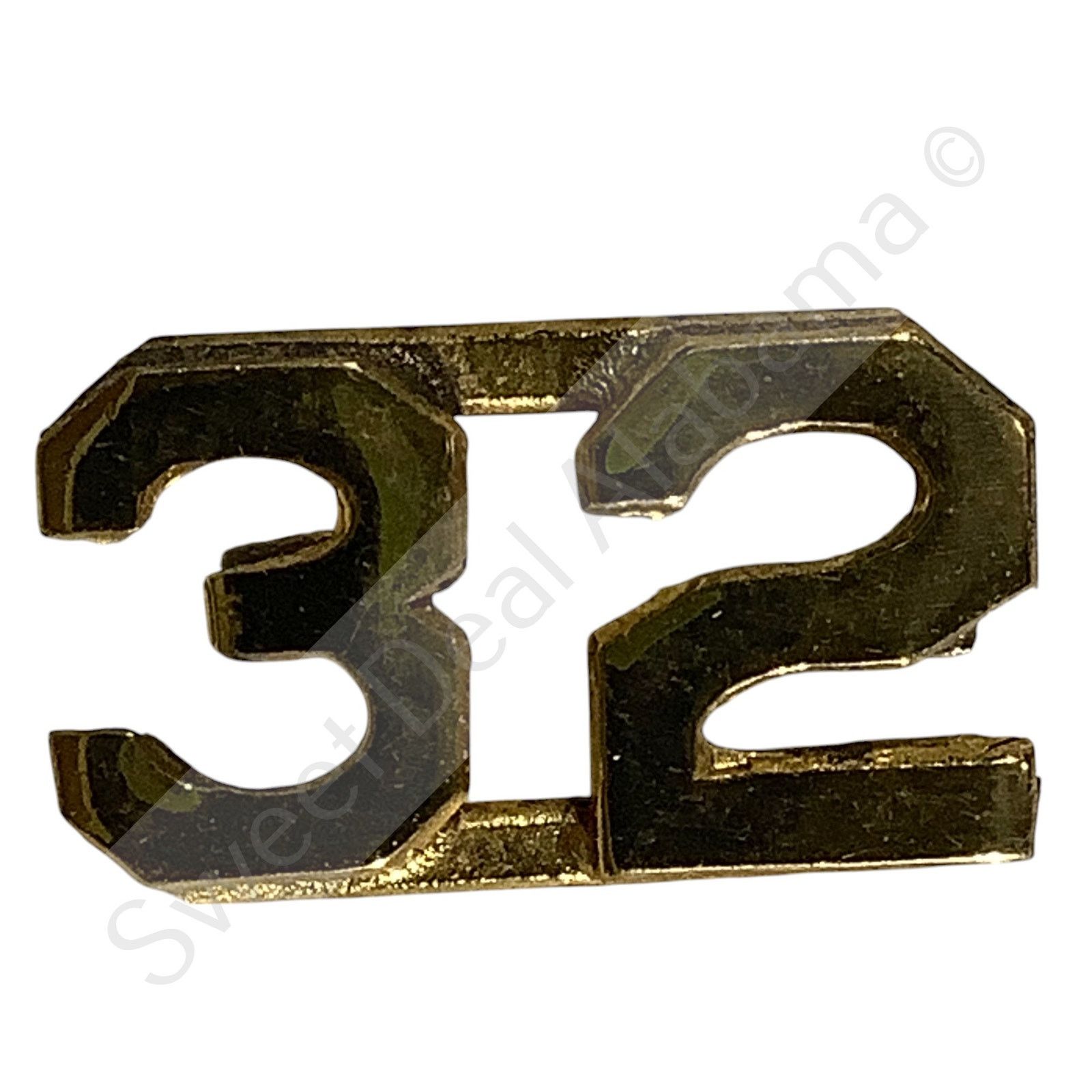 Other WWI Era Numeric "32", Brass Military C-Clasp Back Pin 3/8"H | Grailed