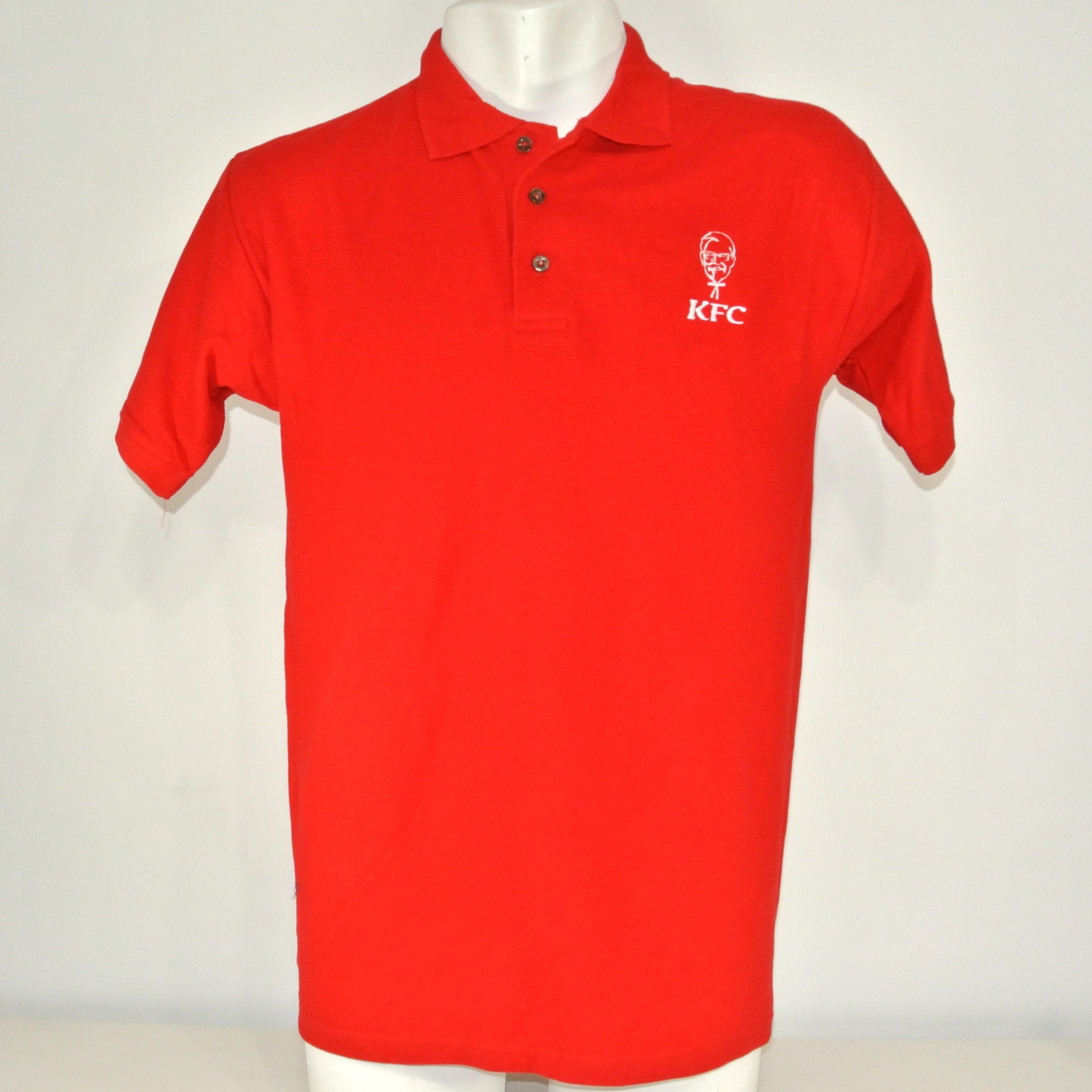 Mando KFC Kentucky Fried Chicken Employee Uniform Red Polo Shirt | Grailed