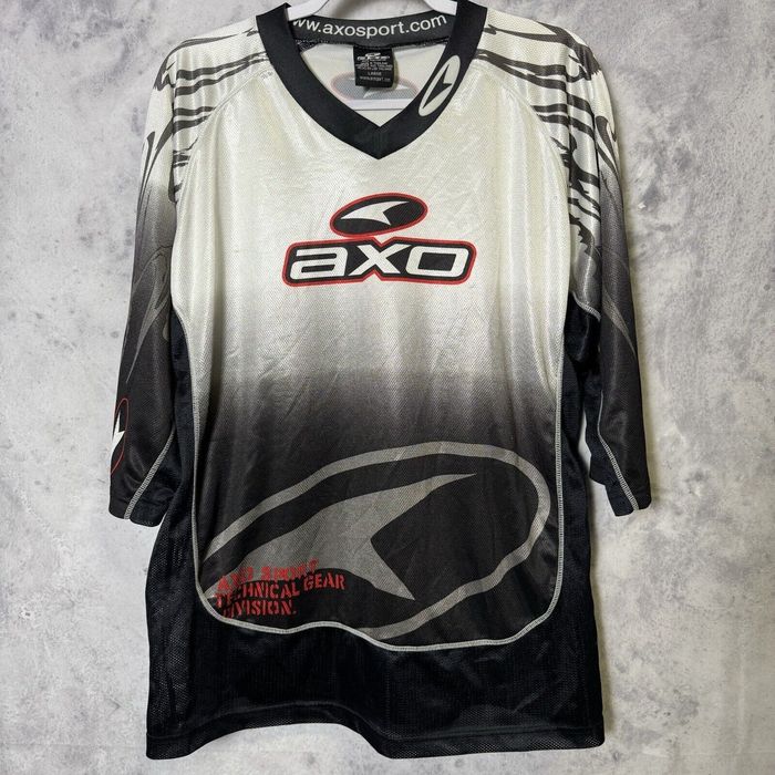 Racing Axo Sport Motocross Racing Jersey Mens Large Black White | Grailed