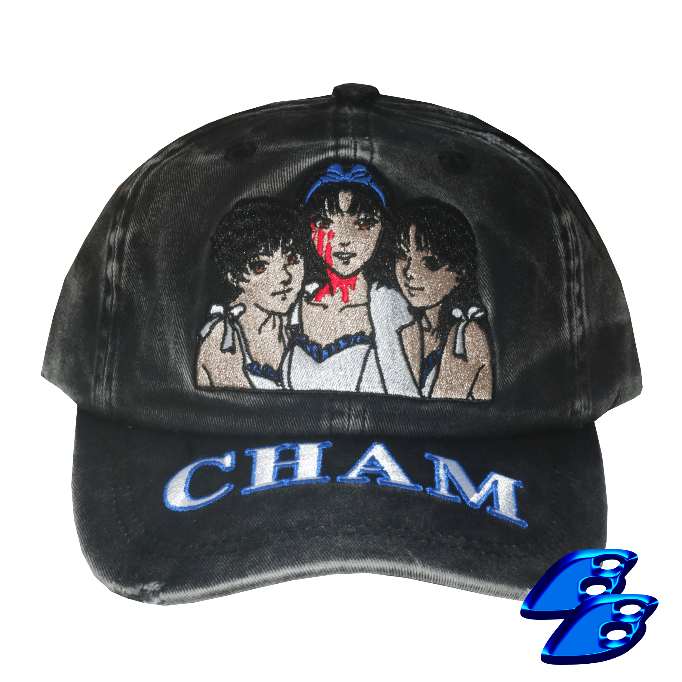 Anime × Japanese Brand CHAM - PERFECT BLUE TRASHED BASEBALL CAP | Grailed