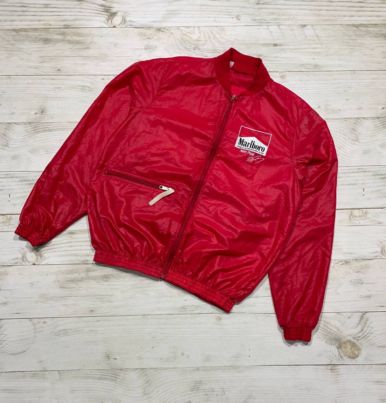 Vintage Vintage Marlboro Alain Prost Racing Bomber Jacket Red | Grailed