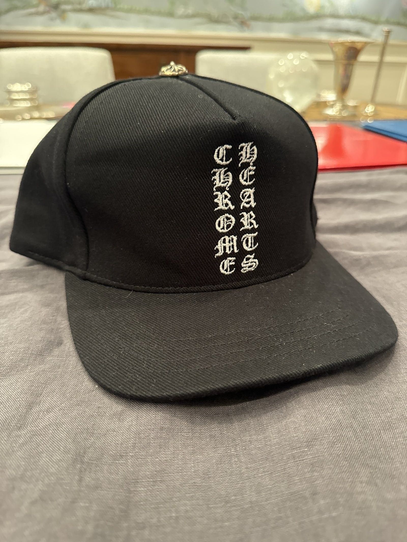 Chrome Hearts Chrome Hearts Vertical Logo Hat | Grailed