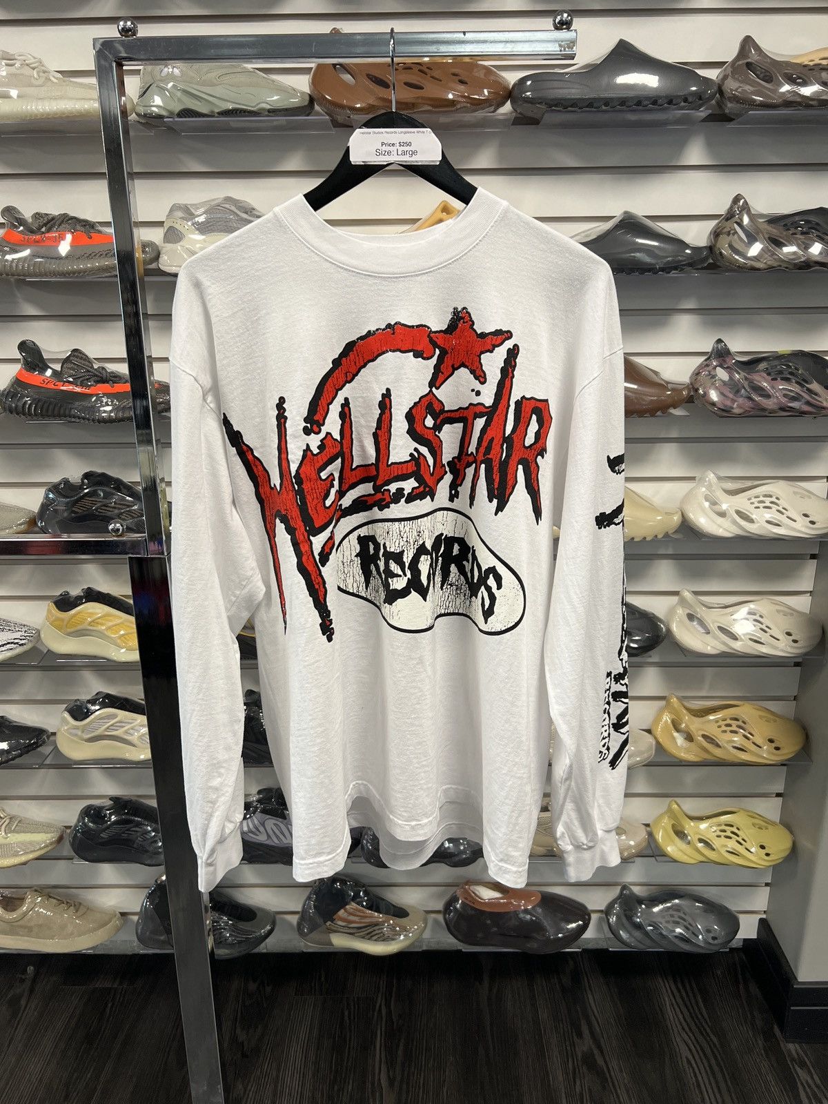 HELLSTAR Hellstar Studios Records Longsleeve White T-Shirt | Grailed