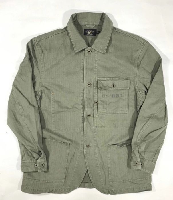 Ralph Lauren Double RL RRL P41 Usmc Hbt Military Green Military Jacke ...
