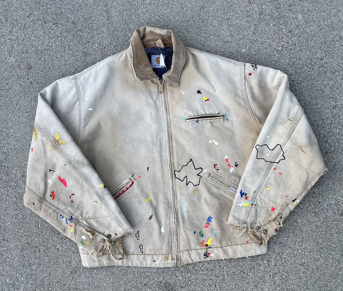Carhartt Vintage Carhartt Detroit Jacket Thrashed Distressed Sun Fade ...