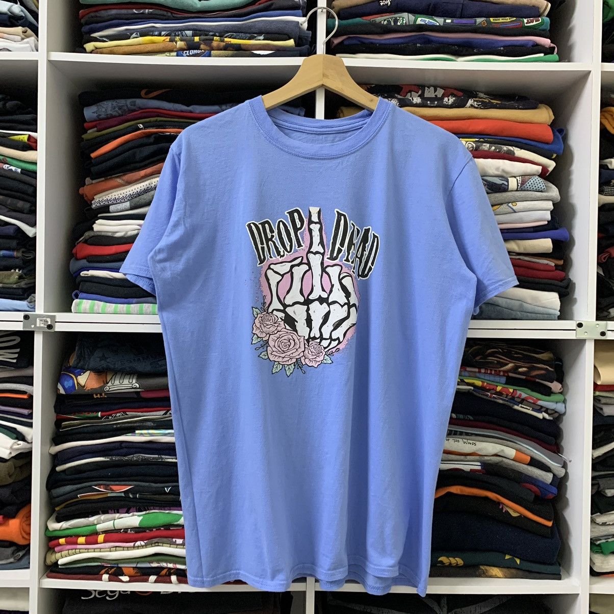Streetwear DROP DEAD MIDDLE FINGER TEE | Grailed