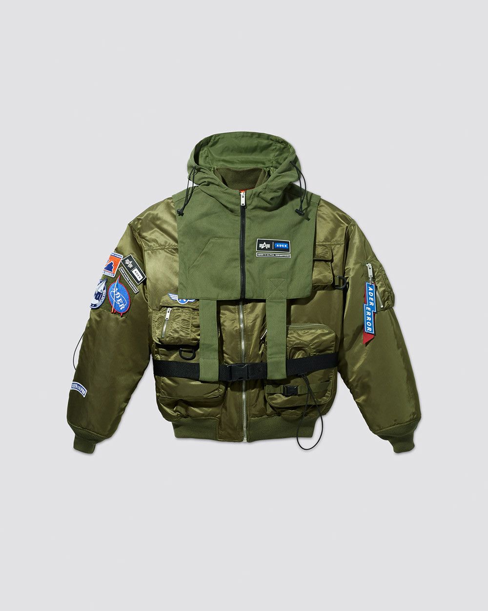 Ader Error × Alpha Industries Alpha Industries X Ader Error MA-1 Bomber Jacket Olive | Grailed
