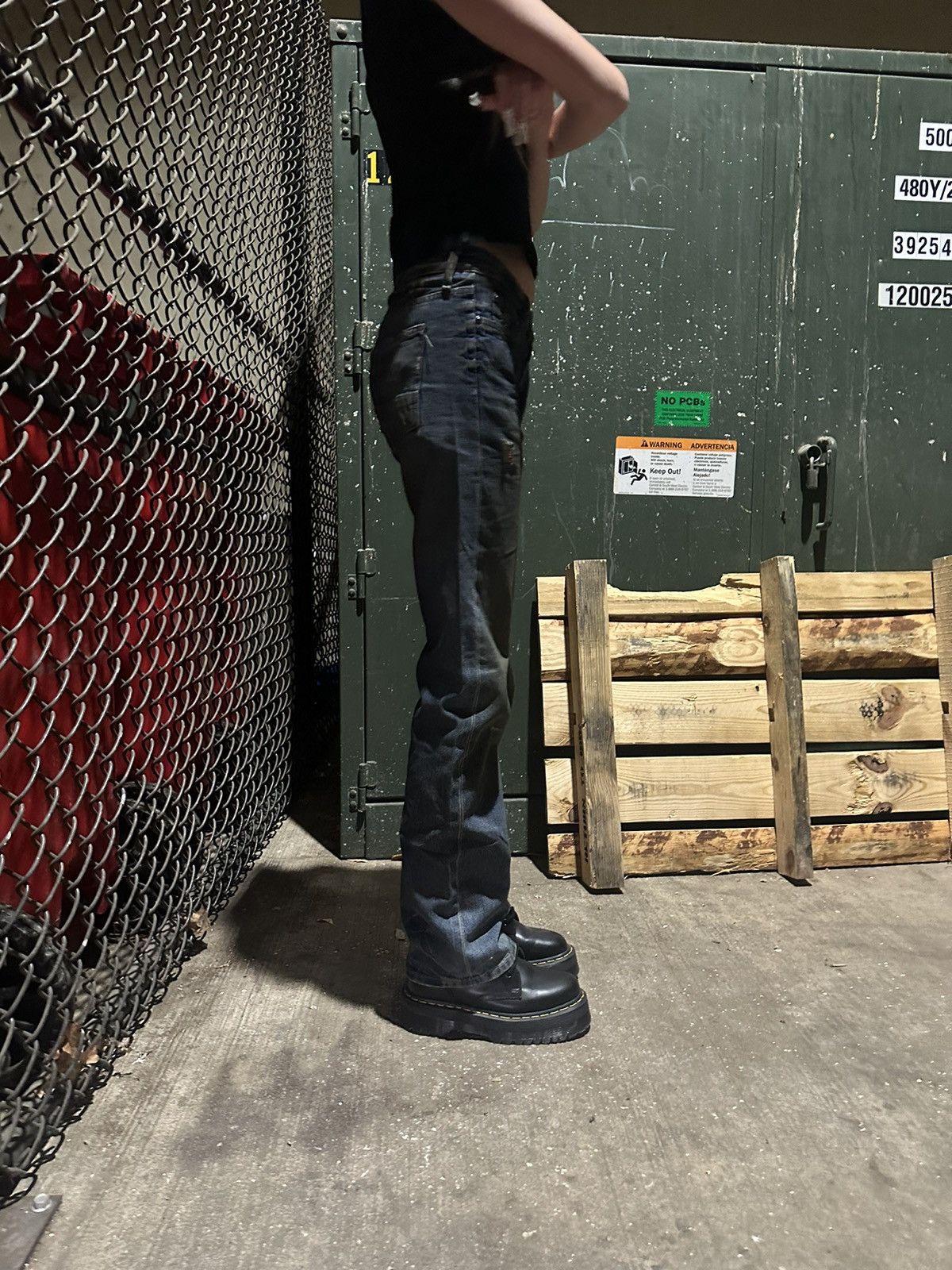 Rick Owens × Rick Owens Drkshdw Rick Owens SLAB Mudwash Denim Jeans ...