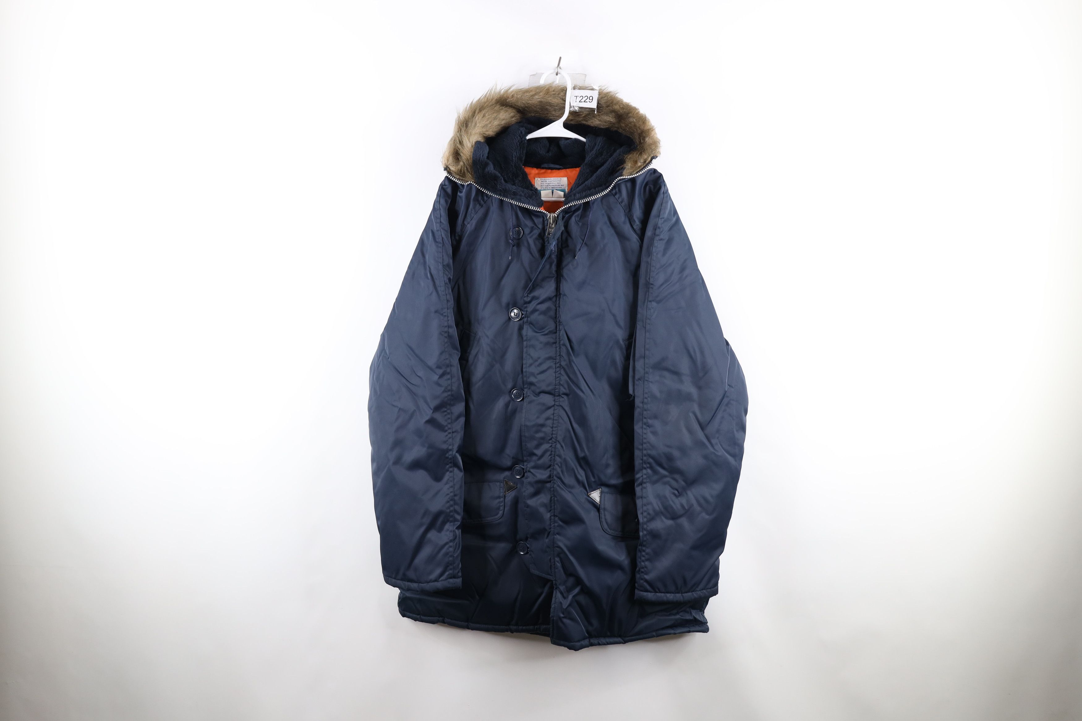 Vintage Vintage 70s Military Style N-3B Snorkel Parka Jacket Navy | Grailed