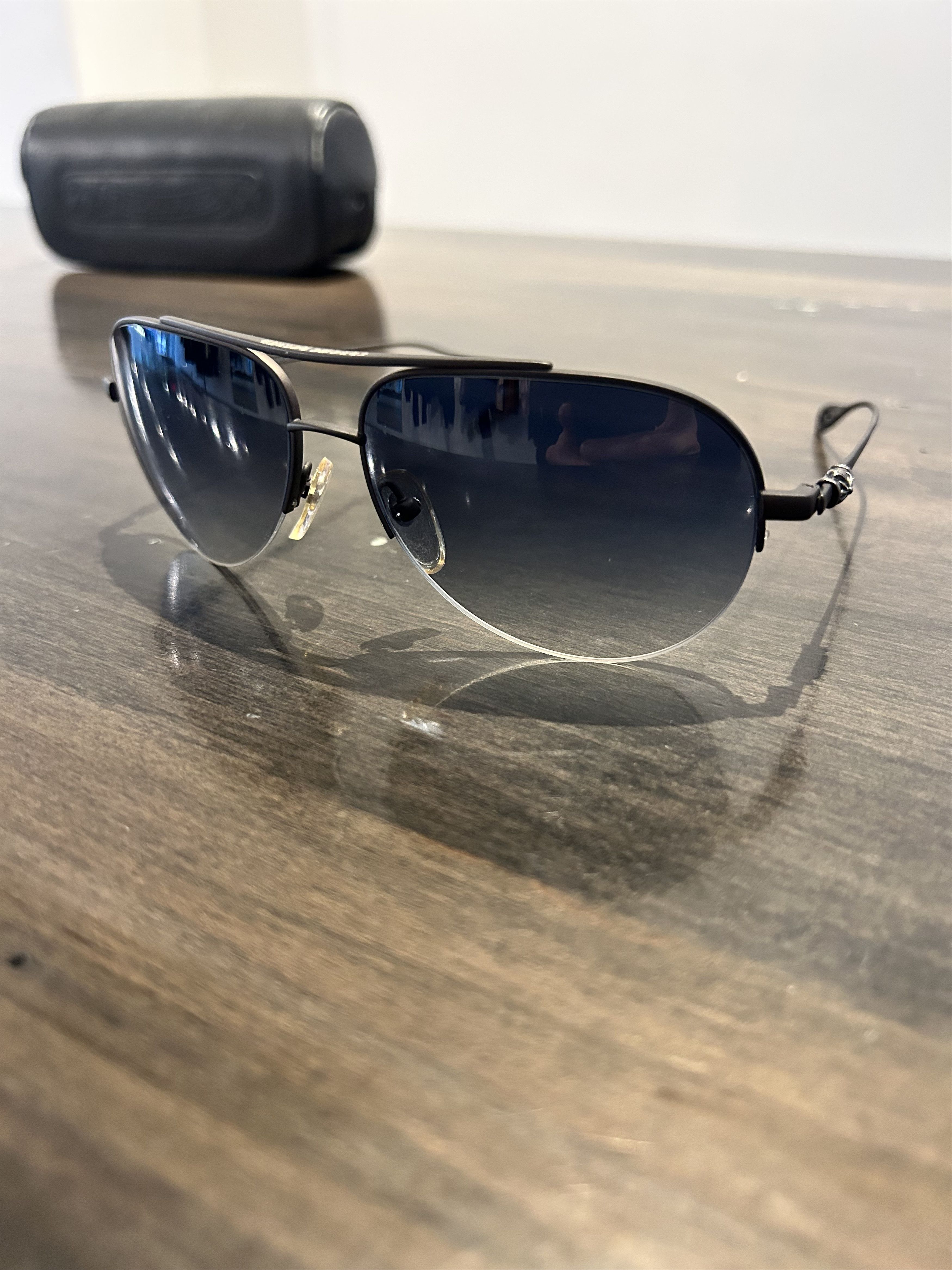 Chrome Hearts CHROME HEARTS STAINS IV TITANIUM BROWN FRAME | Grailed