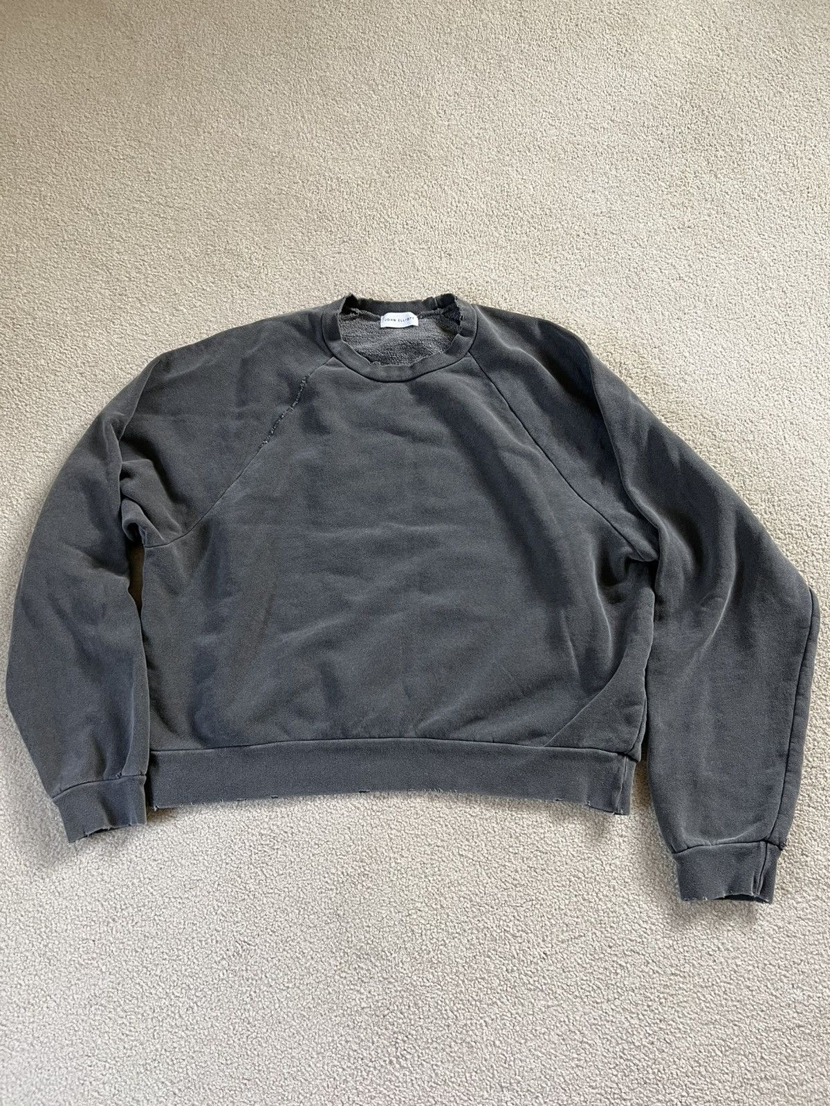 John Elliott John Elliott Folsom Cropped Raglan Crew | Grailed
