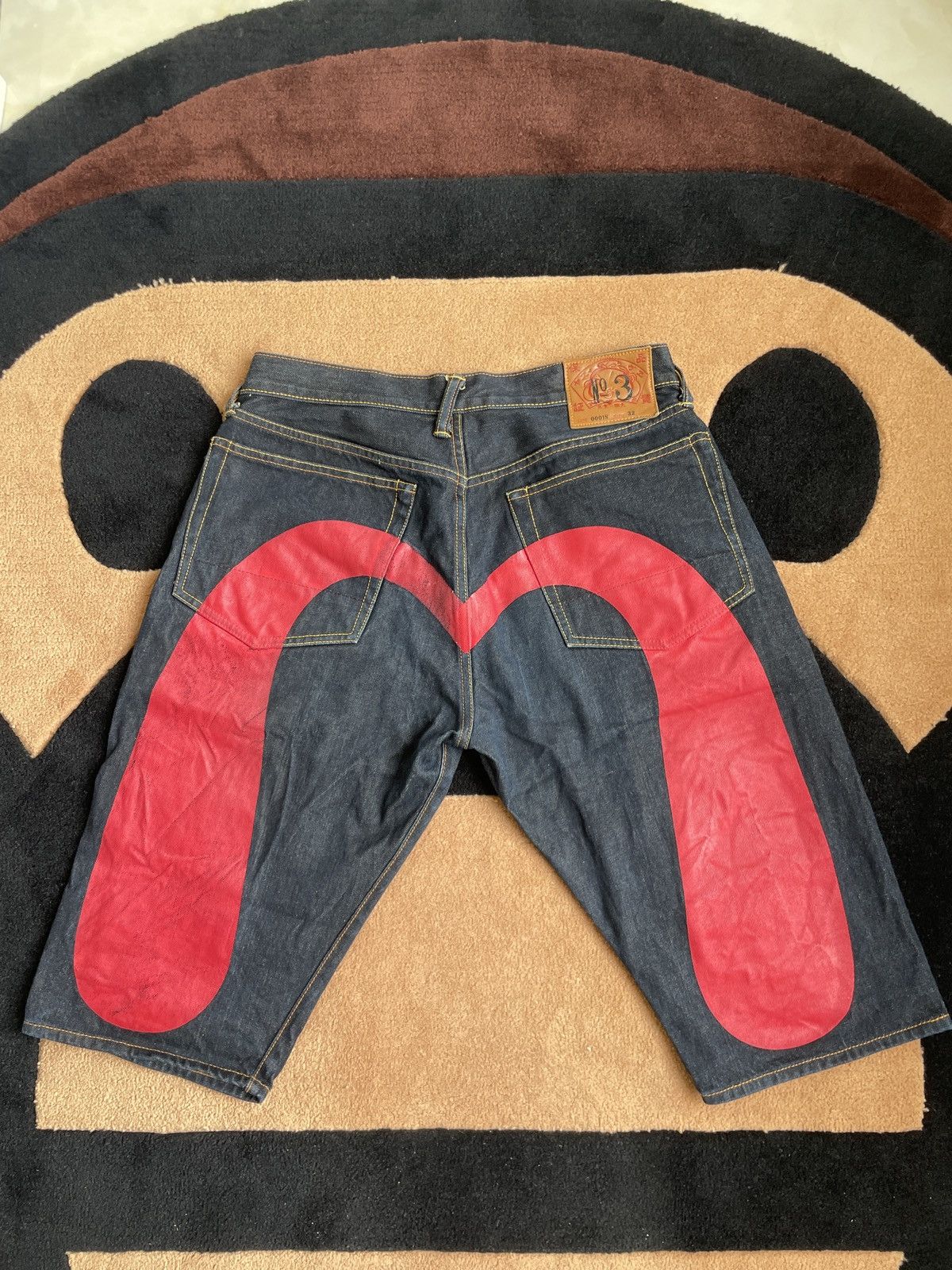 Evisu EVISU red daicock style pants size：32 | Grailed