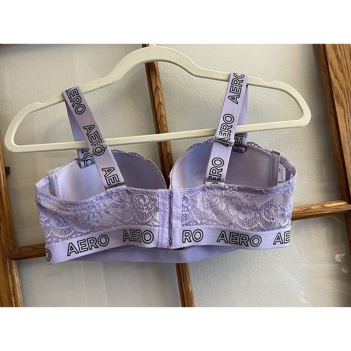 Aeropostale Aeropostale Bra Size 38C Purple Lace UW Padded Convertible ...