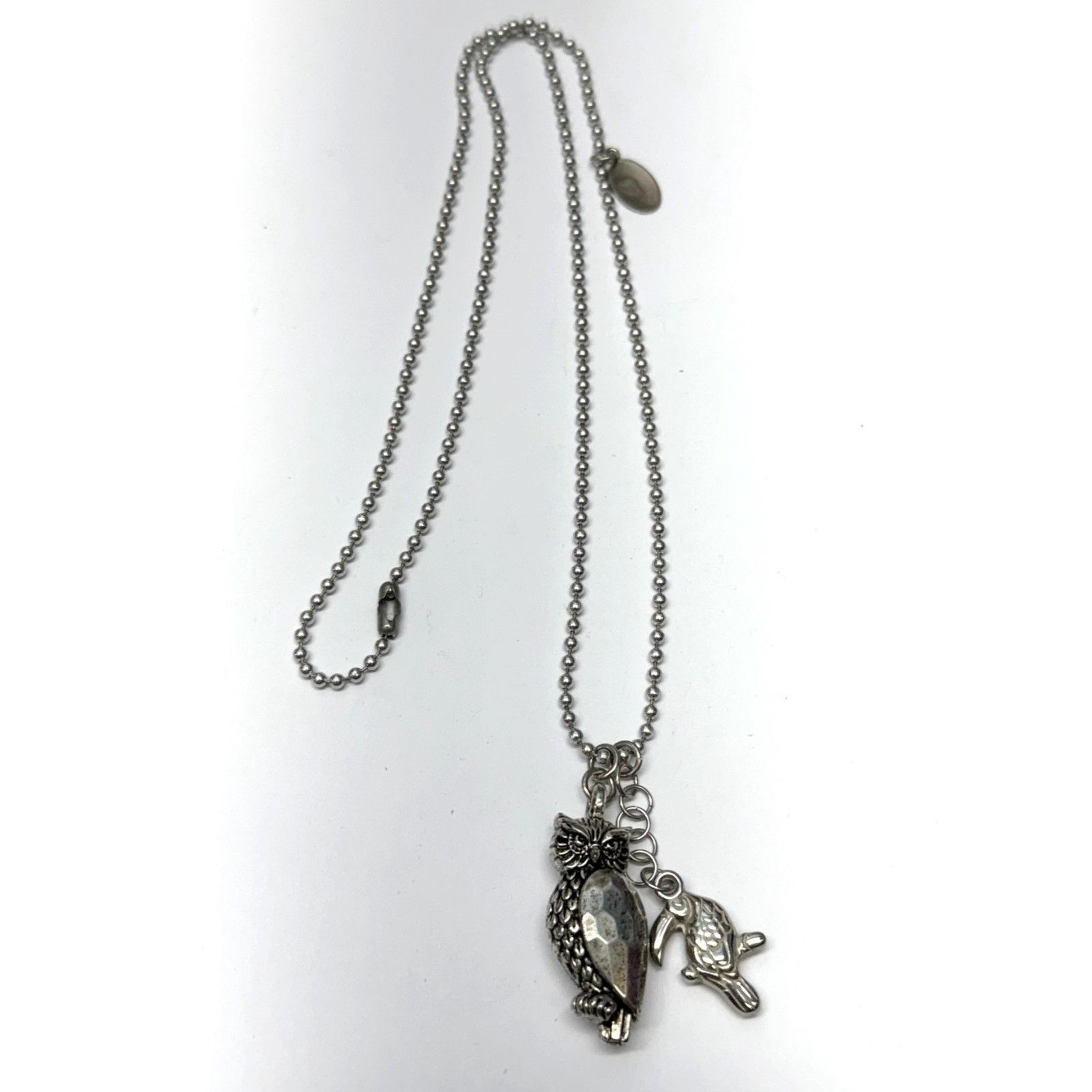 Vintage Vintage bead chain owl toucan bird charm necklace | Grailed
