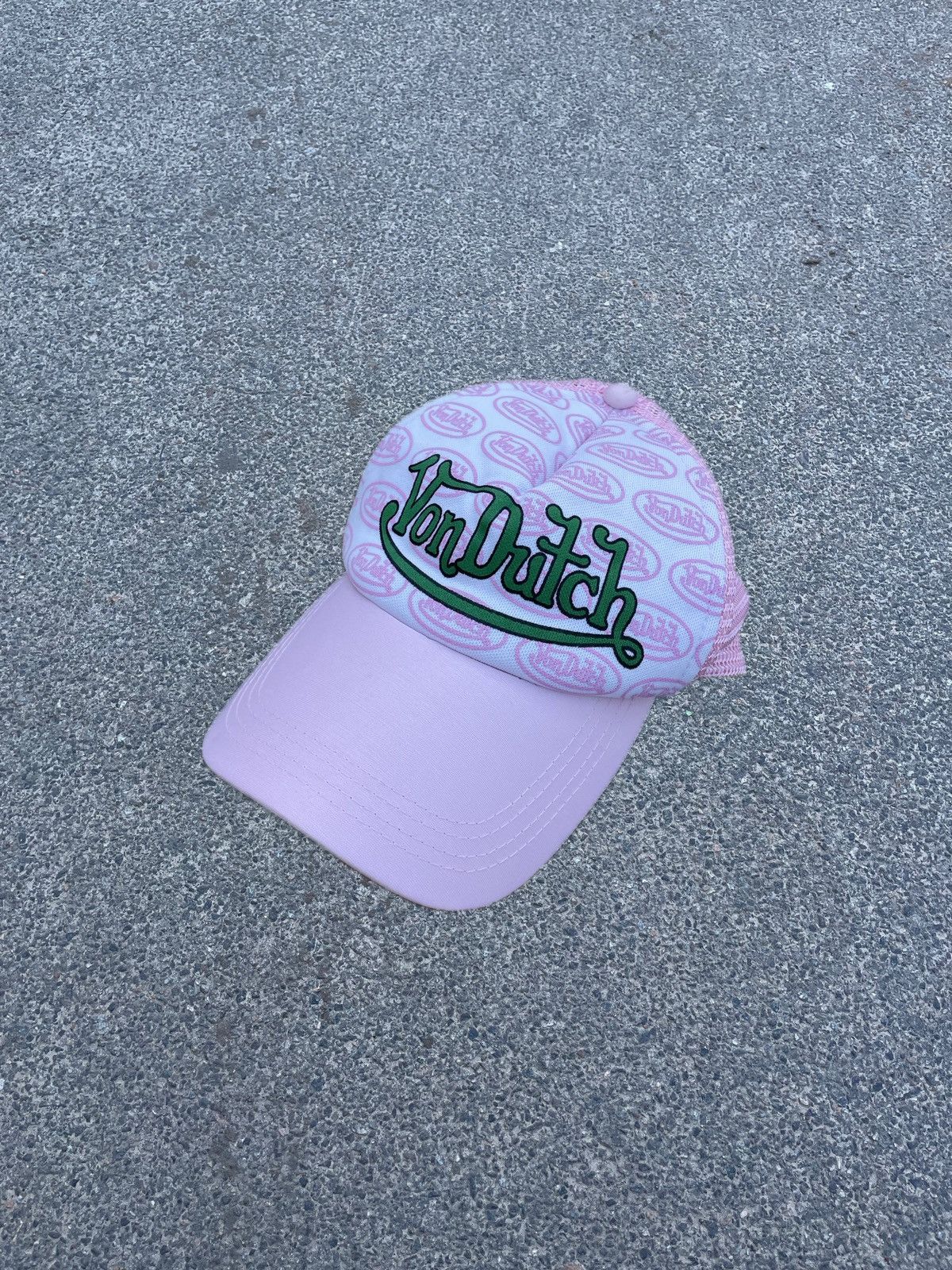 Trucker Hat × Vintage × Von Dutch Vintage Von Dutch Pink Monogram Y2K ...