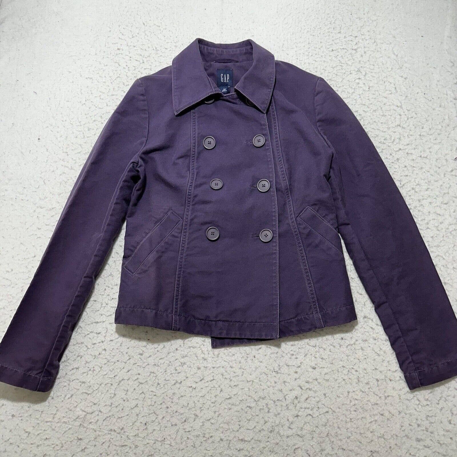 Gap Vintage Gap XS Purple Denim Double Breasted Jean Jacket | Grailed