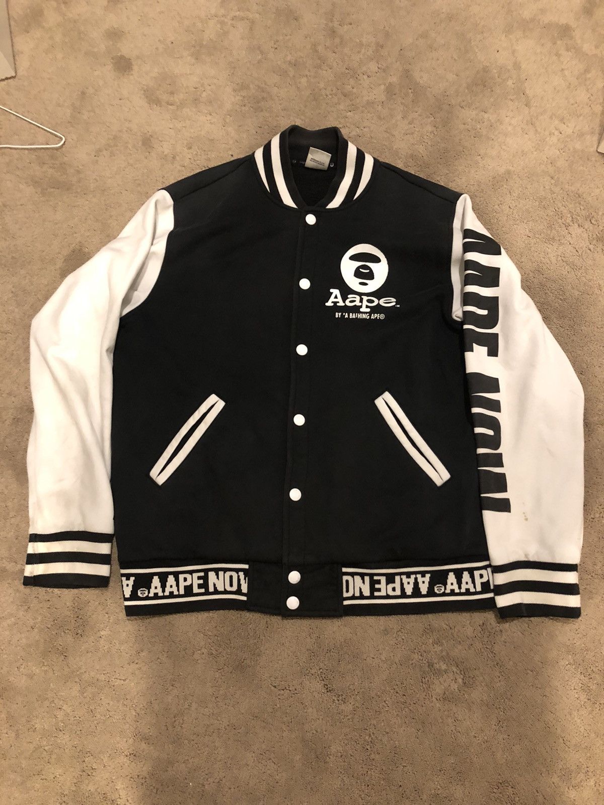 Aape Aape varsity jacket by a bathing ape | Grailed