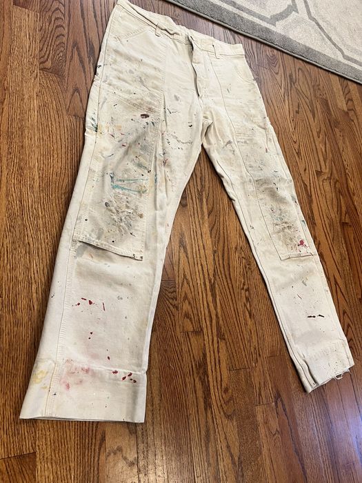 Vintage Vintage Double Knees Distressed Stained Painter Pants | Grailed