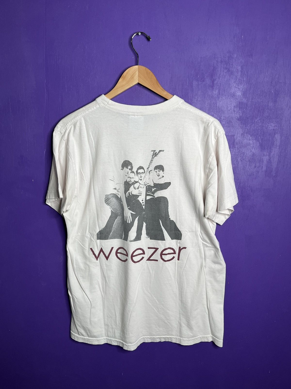 Band Tees × Tour Tee × Vintage Vintage 90s Weezer logo Canadian tour t ...