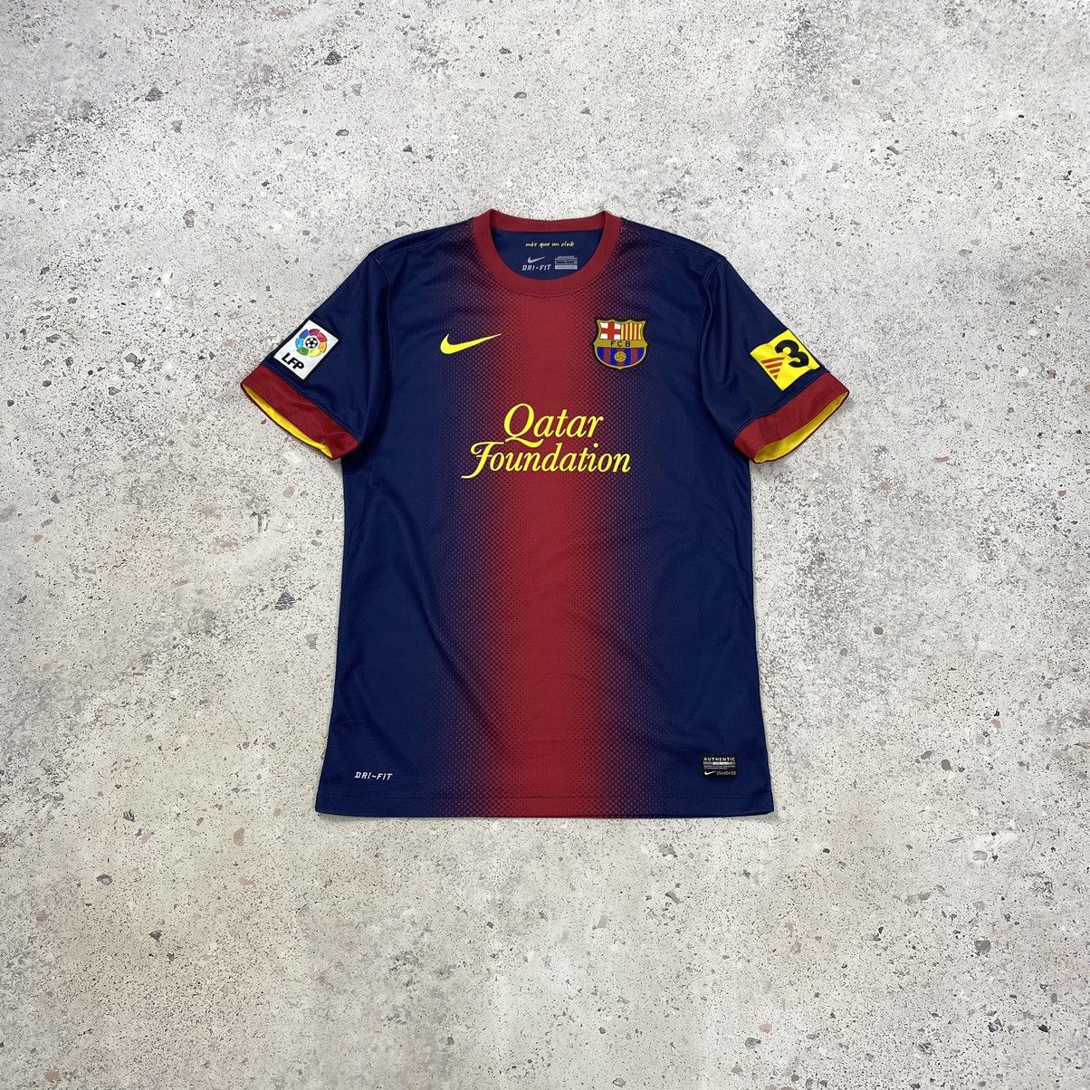 Nike × Vintage Nike FC Barcelona Jersey MESSI Qatar Foundation 478323 ...