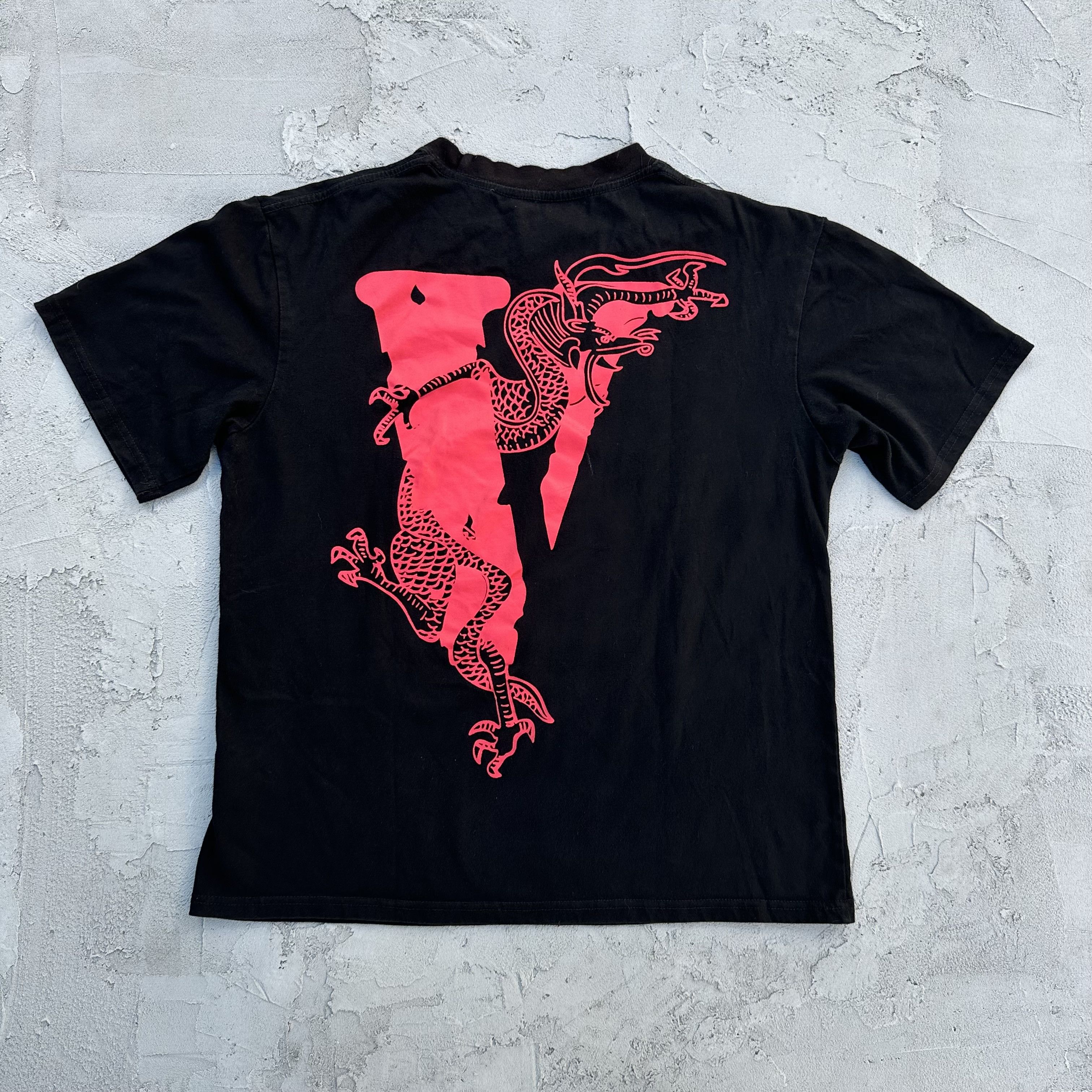 CLOT × Streetwear × Vlone Vlone x Clot Black Red Dragon T Shirt | Grailed