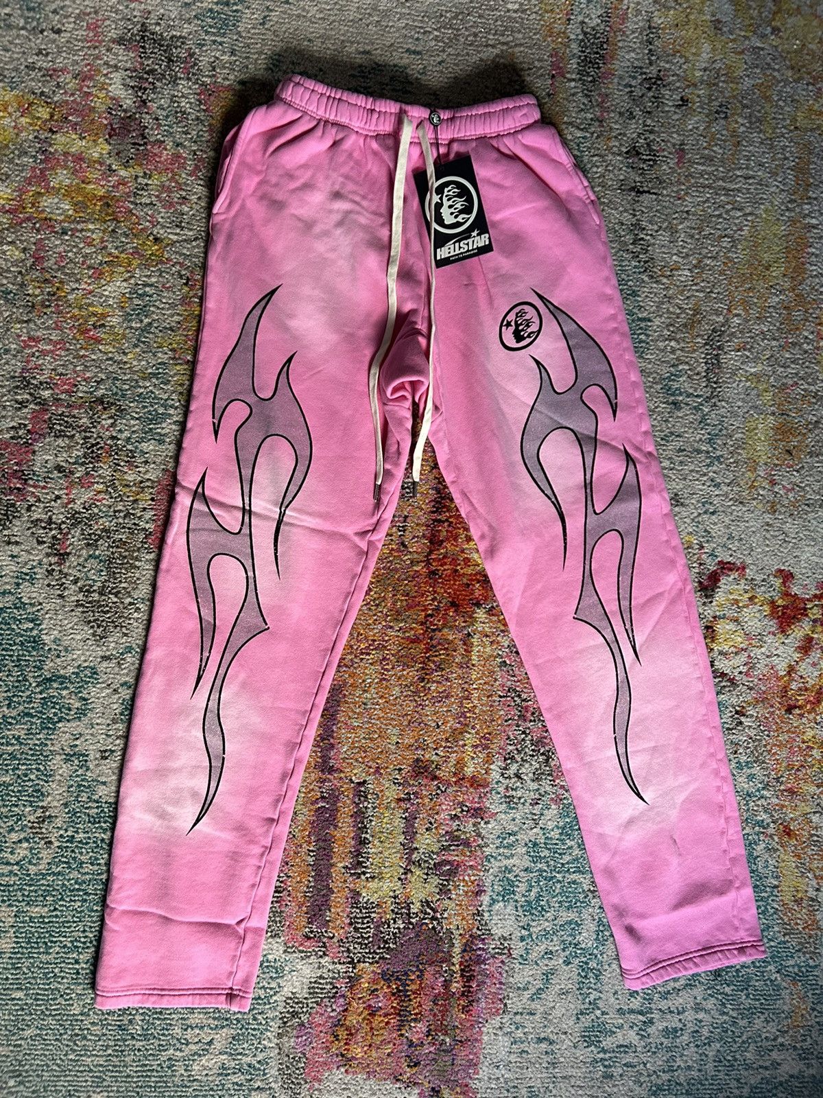 HELLSTAR Hellstar Pink Flame Sweatpants | Grailed
