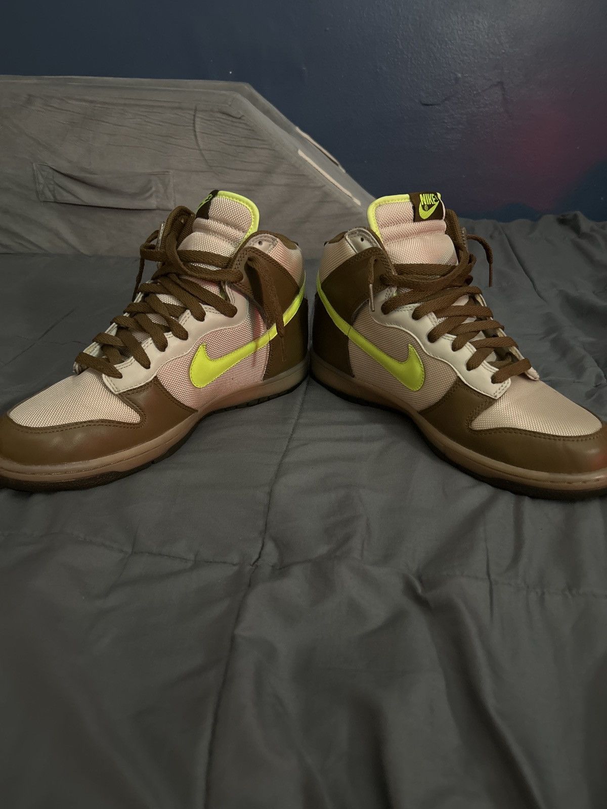 Nike × Rare × Vintage Nike dunk high “Shrek” | Grailed