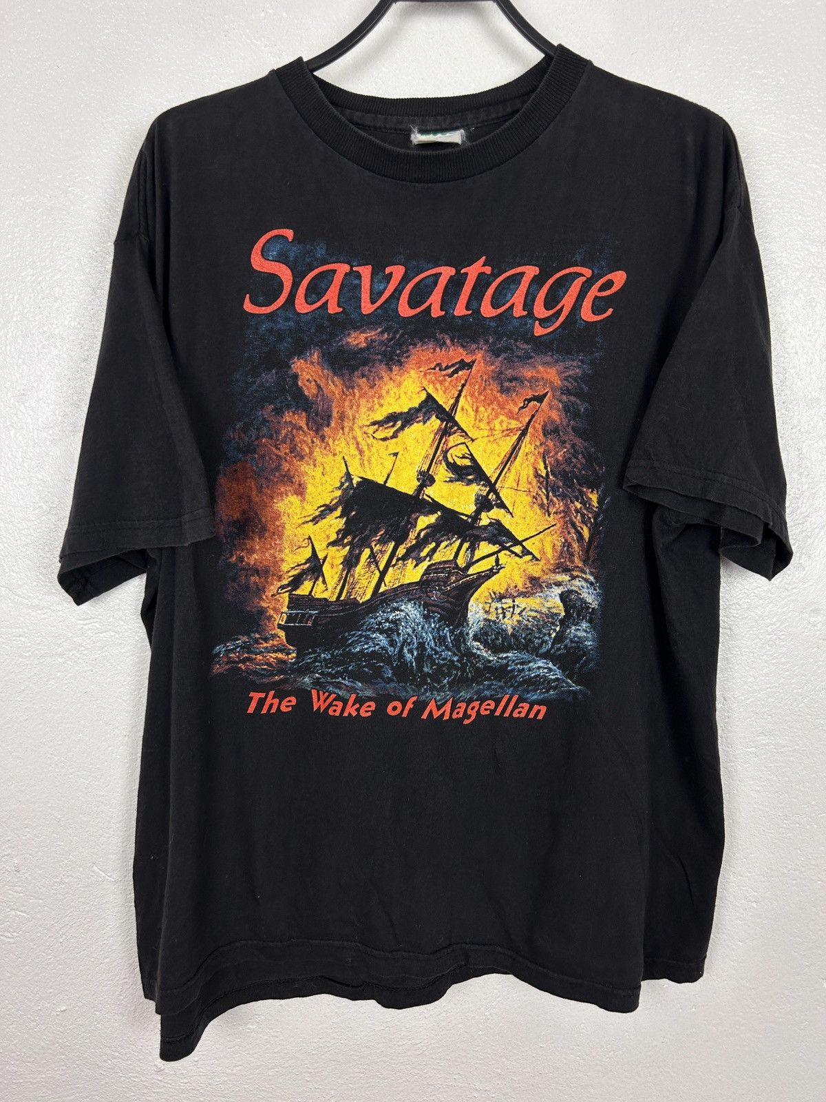 Band Tees × Vintage 90s Vintage Savatage 1998 Wake Of Magellan Band T ...
