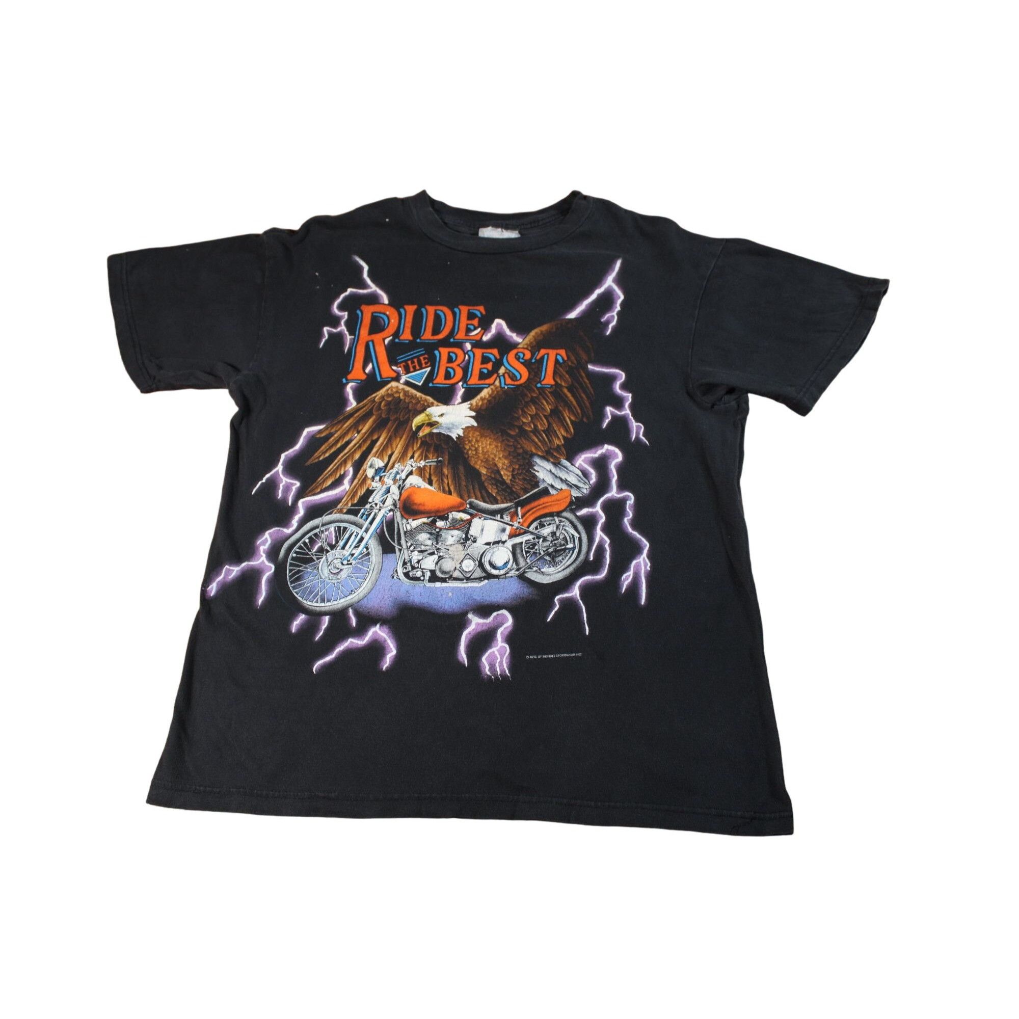 Vintage Vintage 90's USA American Thunder Ride The Best Biker T-shir ...