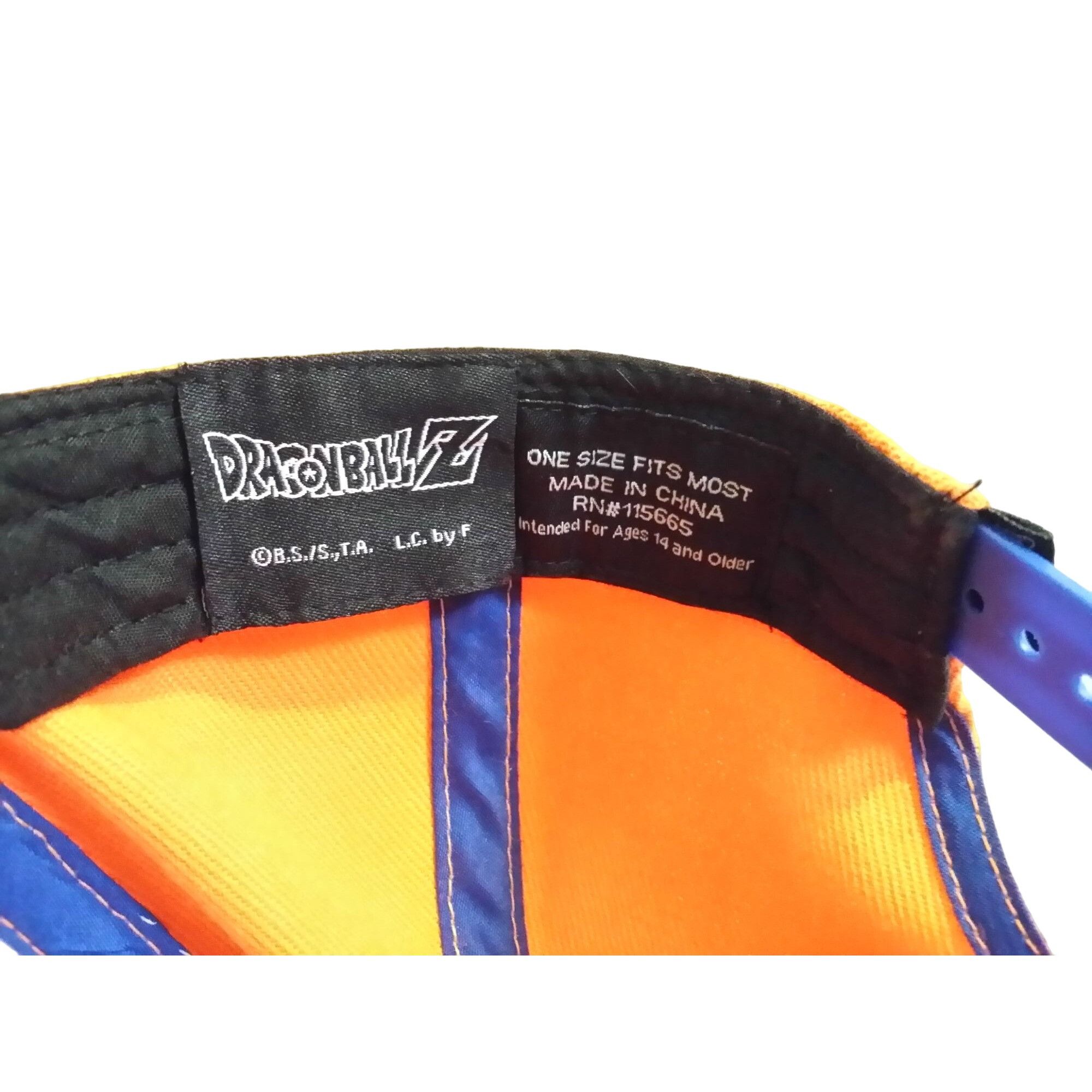 Cartoon Network Dragon Ball Z Snapback Hat Kanji Orange Blue Japanese ...