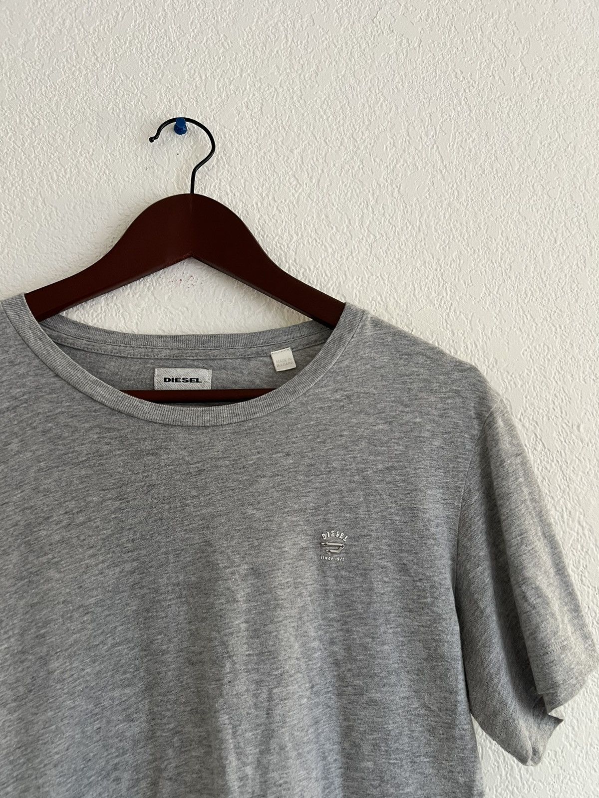 Diesel 2000s Grey Diesel Brand Designer Rare Logo T-Shirt | Grailed