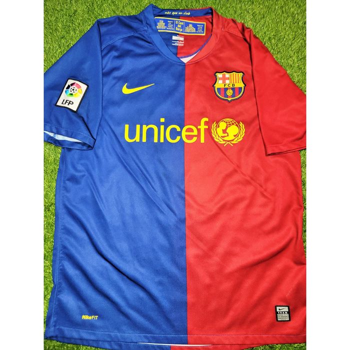 Nike Messi Barcelona TREBLE SEASON 2008 2009 Soccer Jersey M | Grailed