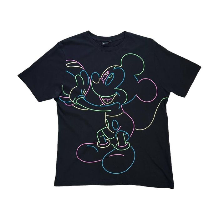 Disney Disney x Primark Neon Mickey Mouse Print Graphic Tshirt Tee ...
