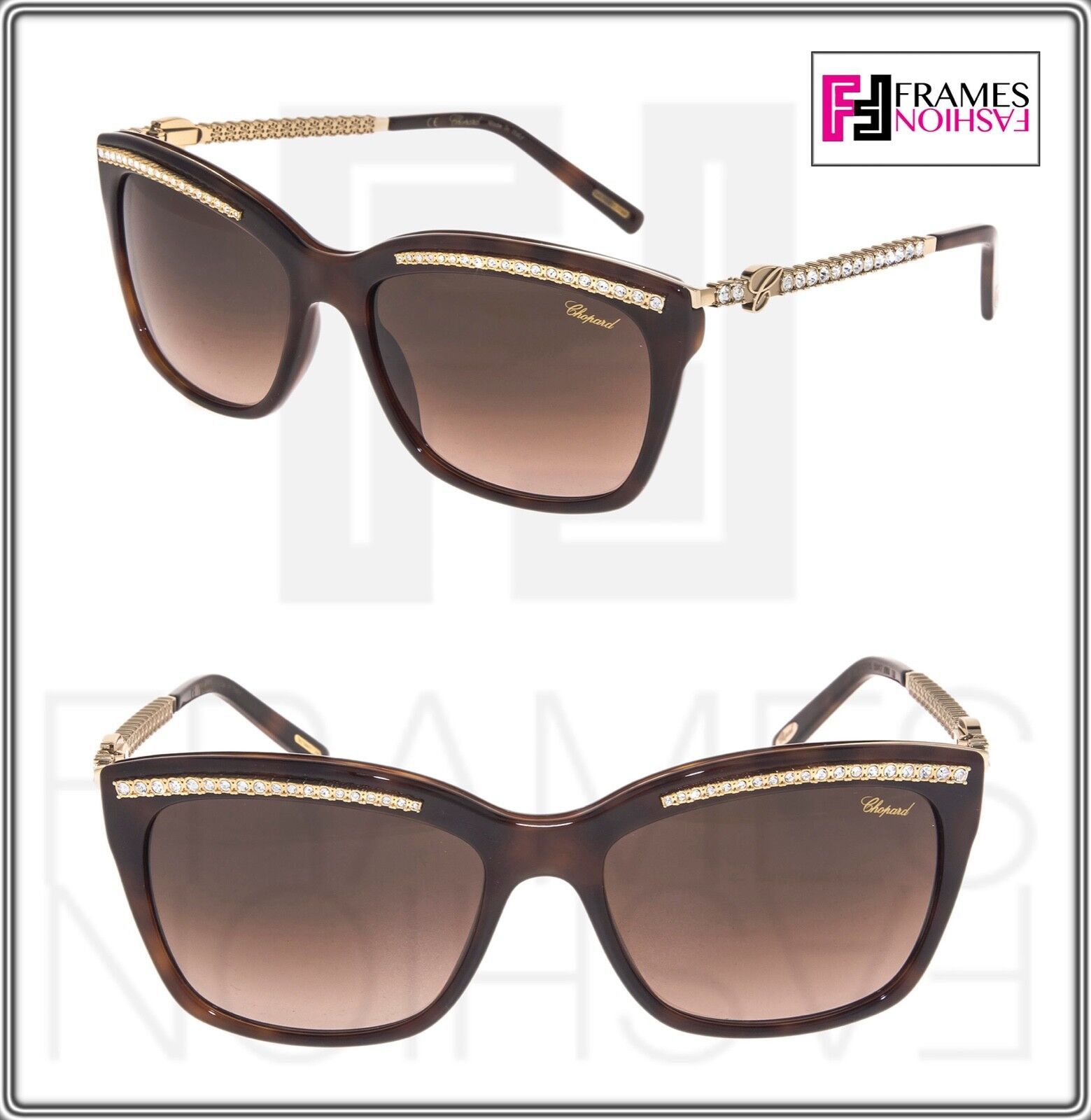 Chopard CHOPARD L’HEURE DU DIAMANT Square SCH211S Sunglasses 211 | Grailed
