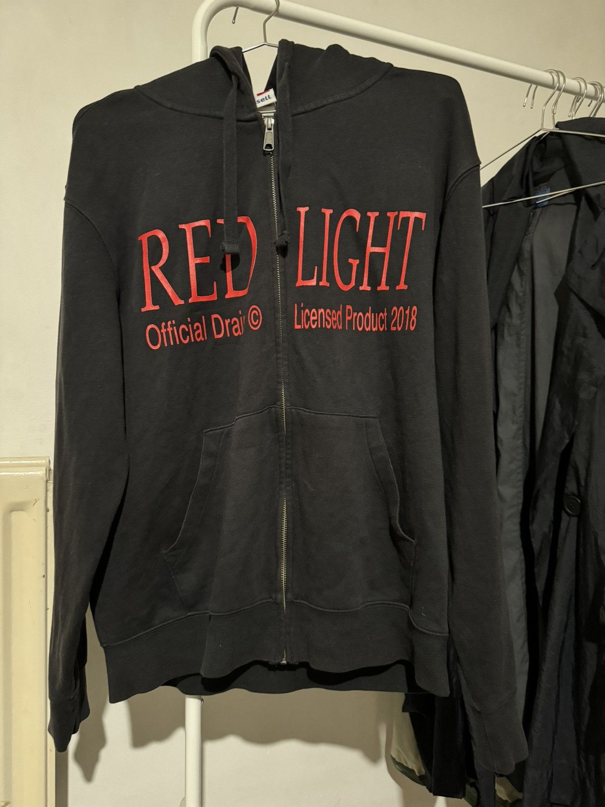 Drain Gang Bladee Red Light Zip-up Hoodie | Grailed