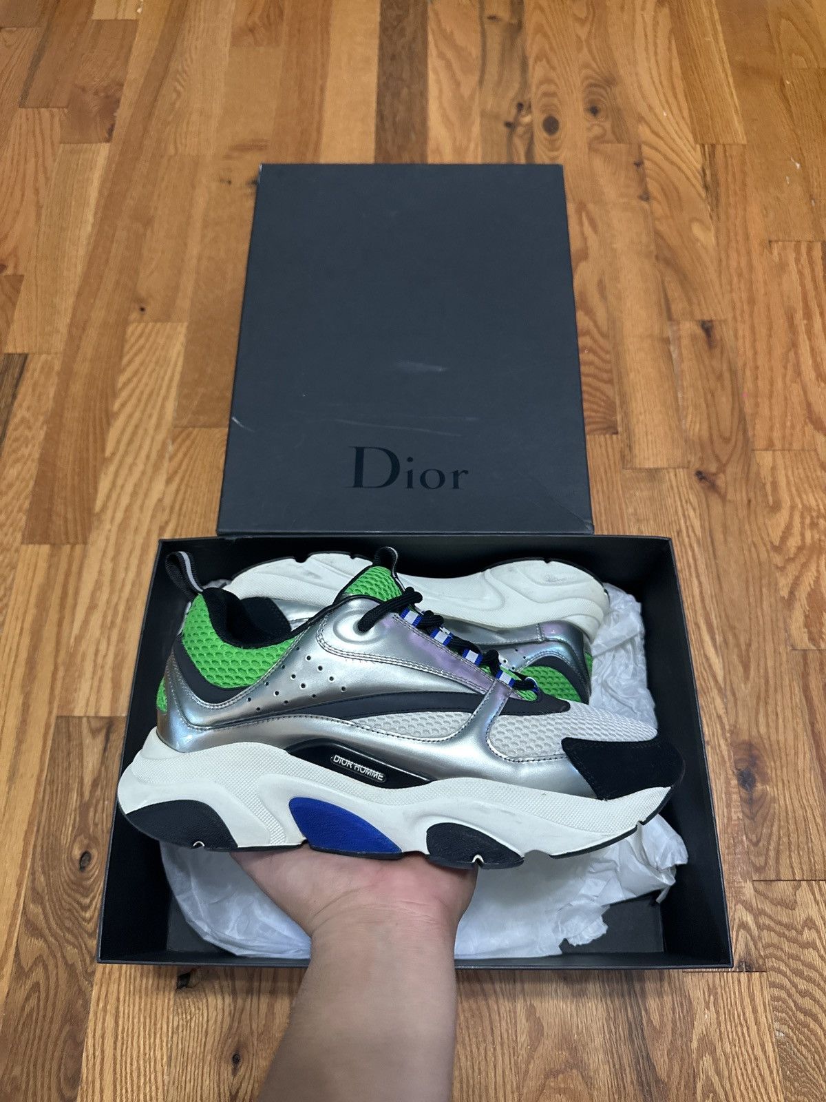 Dior Dior b22 Green/Silver | Grailed
